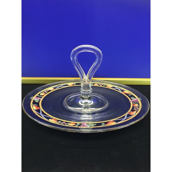 unknown | Dining | Vintage Tidbit Cake Plate Sandwich Serving Tray ...